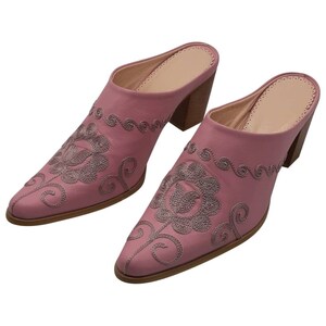 Leather Clogs, Suzani Shoes, Embroidered Women's Clogs, Custom Made ...