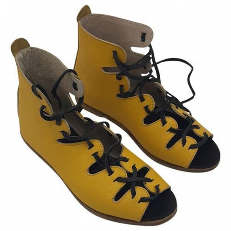 Women's Leather Sandals Custom Made Sandals Gladiator - Etsy