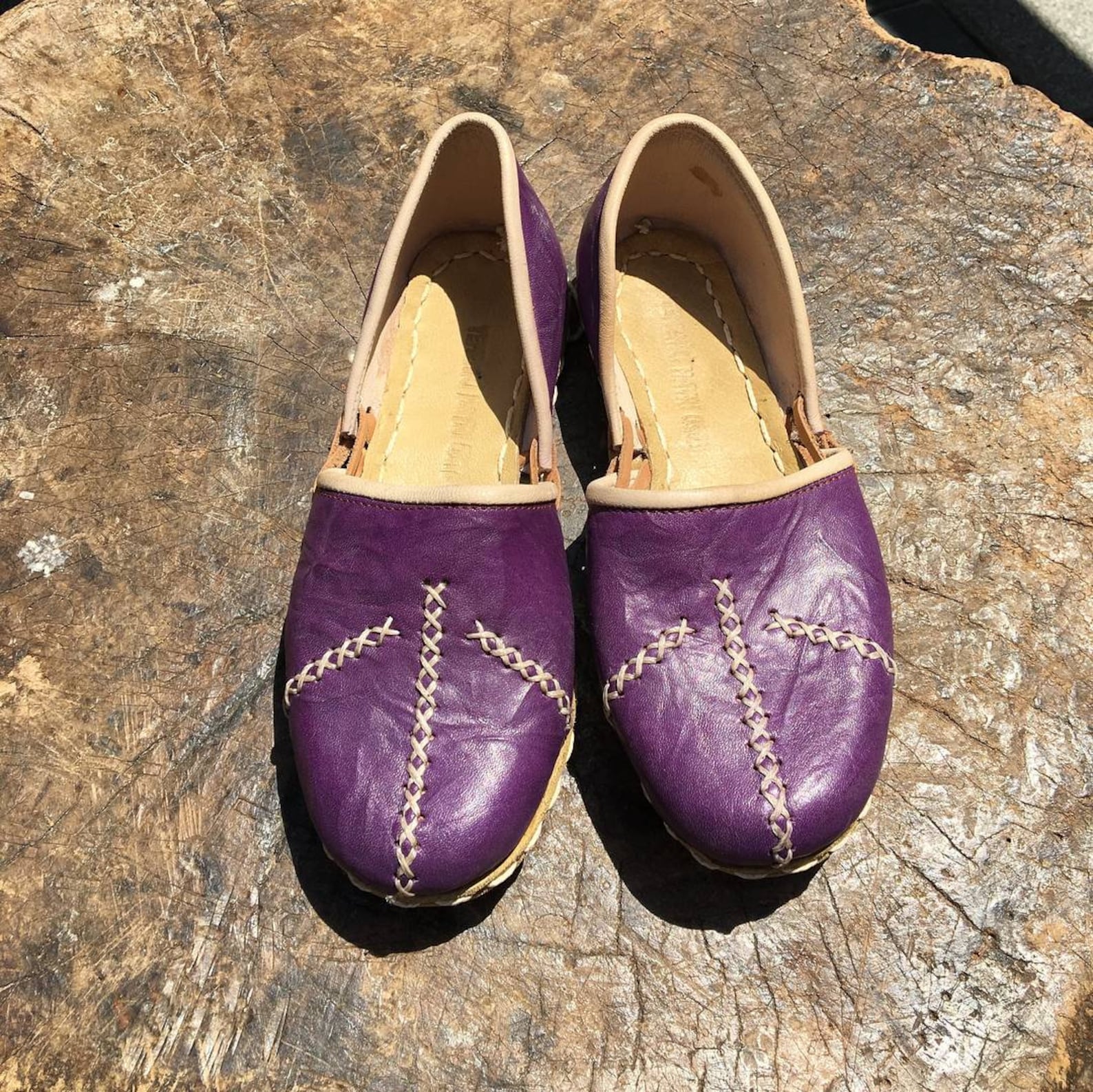 Genuine Leather Handstitched Custom Made Flat Women's Shoes - Etsy