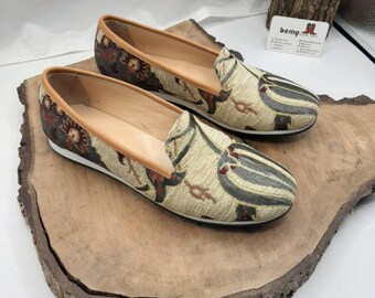 Tapestry Flat Shoes - Etsy