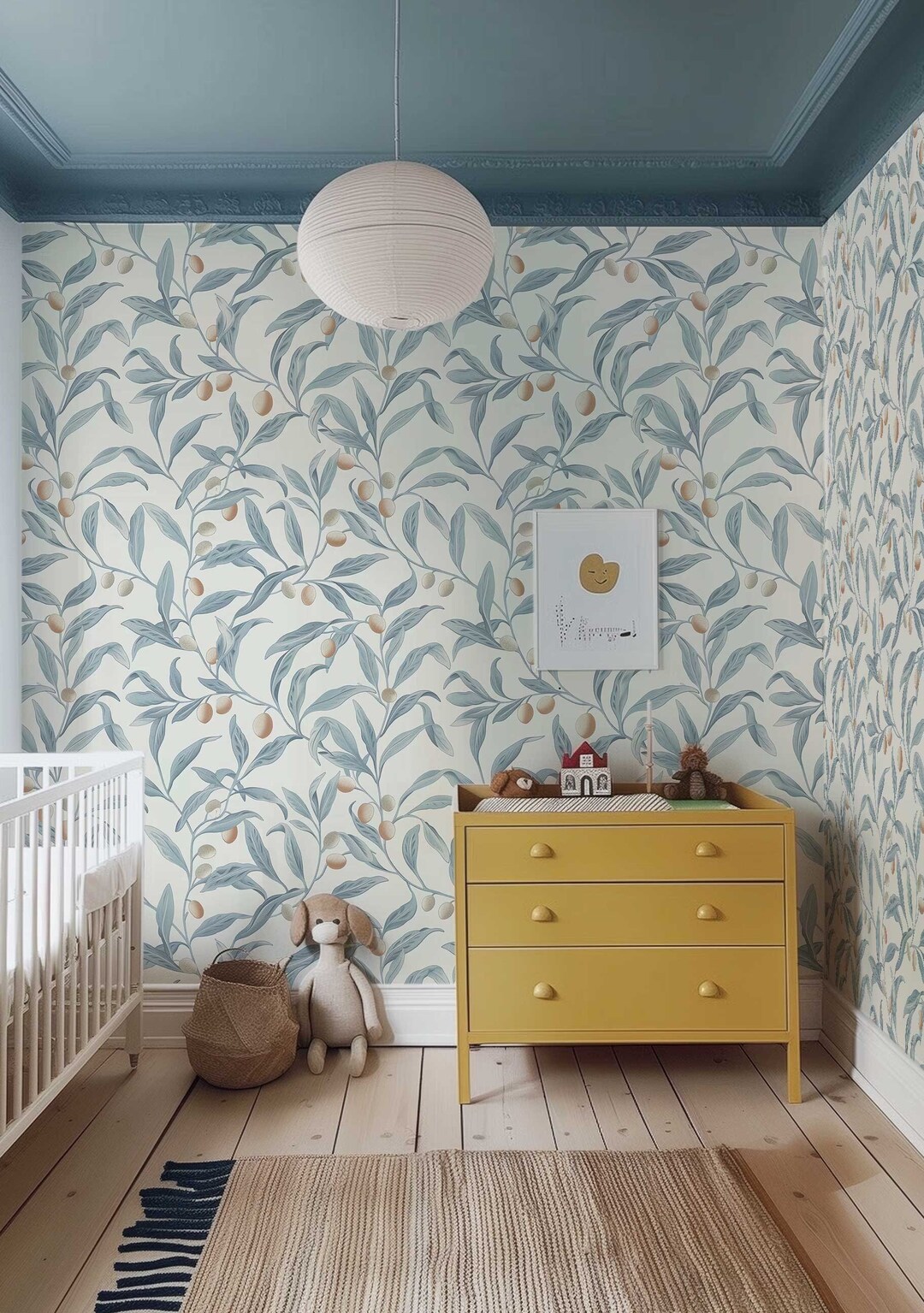 Elegant Olive Tree Wallpaper - Rental Friendly Peel and Stick Wall ...