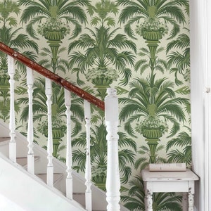 Tropical Palm Peel and Stick Wallpaper, Removable Tree Wall Covering ...