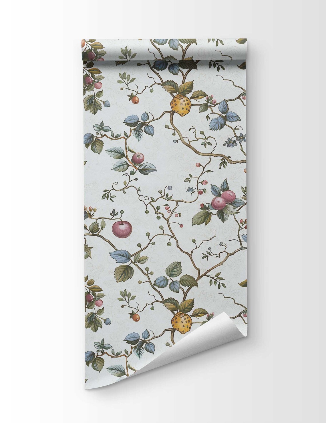 Rococo Floral Peel and Stick Wallpaper: Botanical Mural PV018 - Etsy