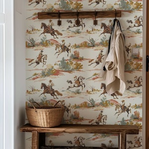 Old West Cowboy Adventure Wallpaper - Removable Wild Western Wall Mural ...