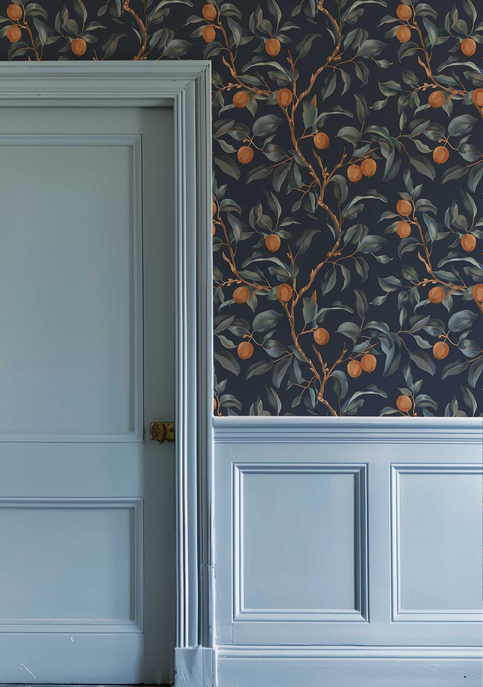 Dark Peach Tree Wallpaper, Removable Peel and Stick Wall Mural, Moody ...