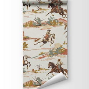 Old West Cowboy Adventure Wallpaper - Removable Wild Western Wall Mural ...