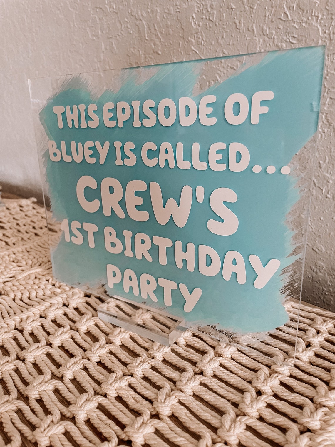 Blue Birthday Party Welcome Sign Birthday Party Signage - Etsy