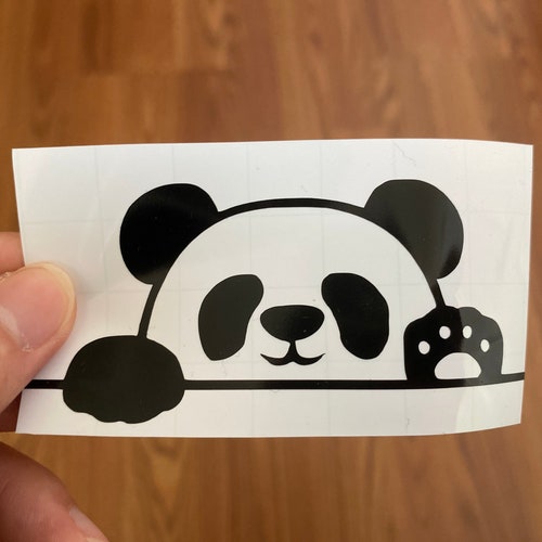 Panda Peeking Vinyl Decal Car Window Bumper Sticker Funny Cute - Etsy