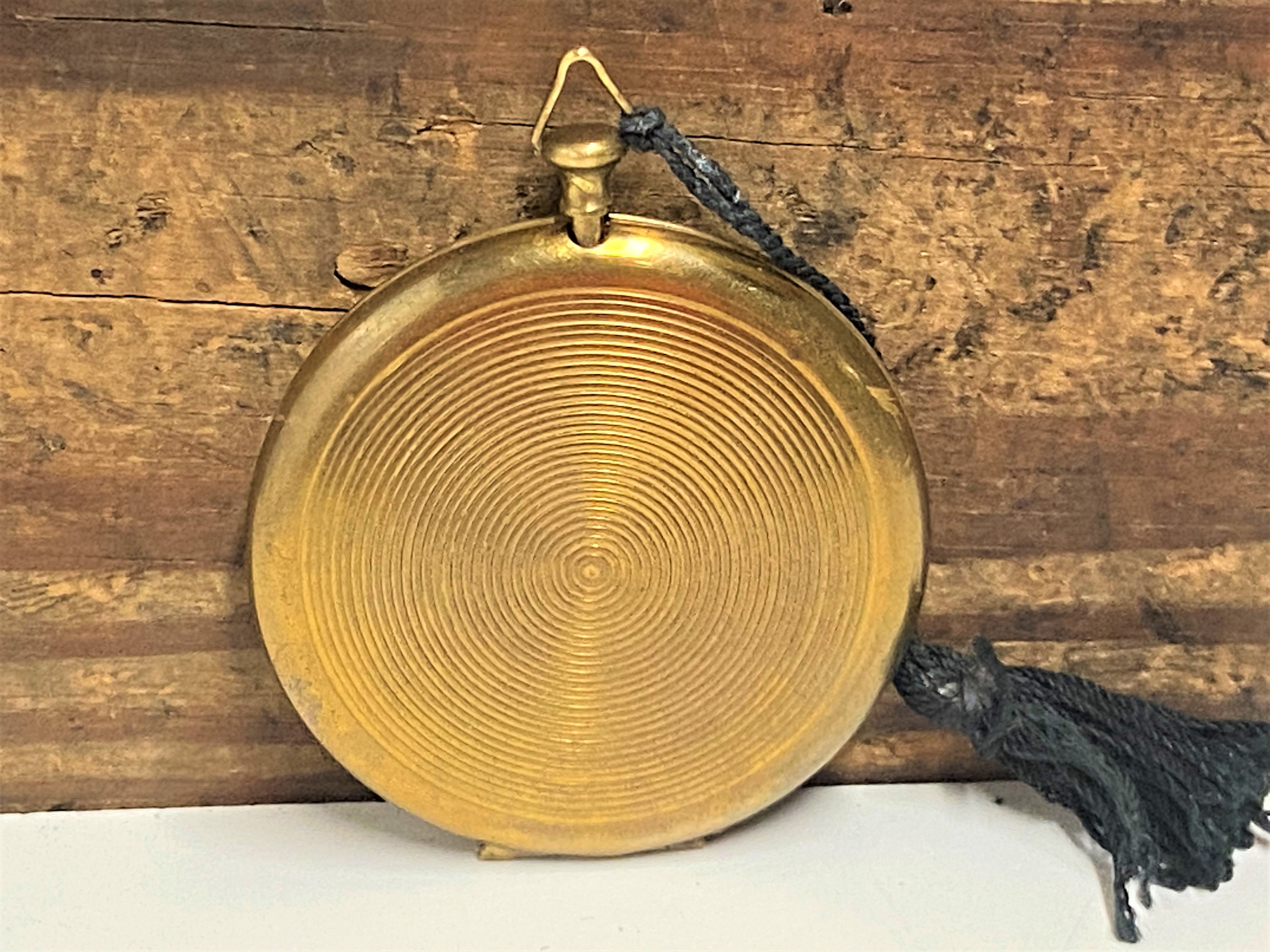 Vintage Guilloche Powder Compact Pocket Watch Style Pink Rose - Etsy