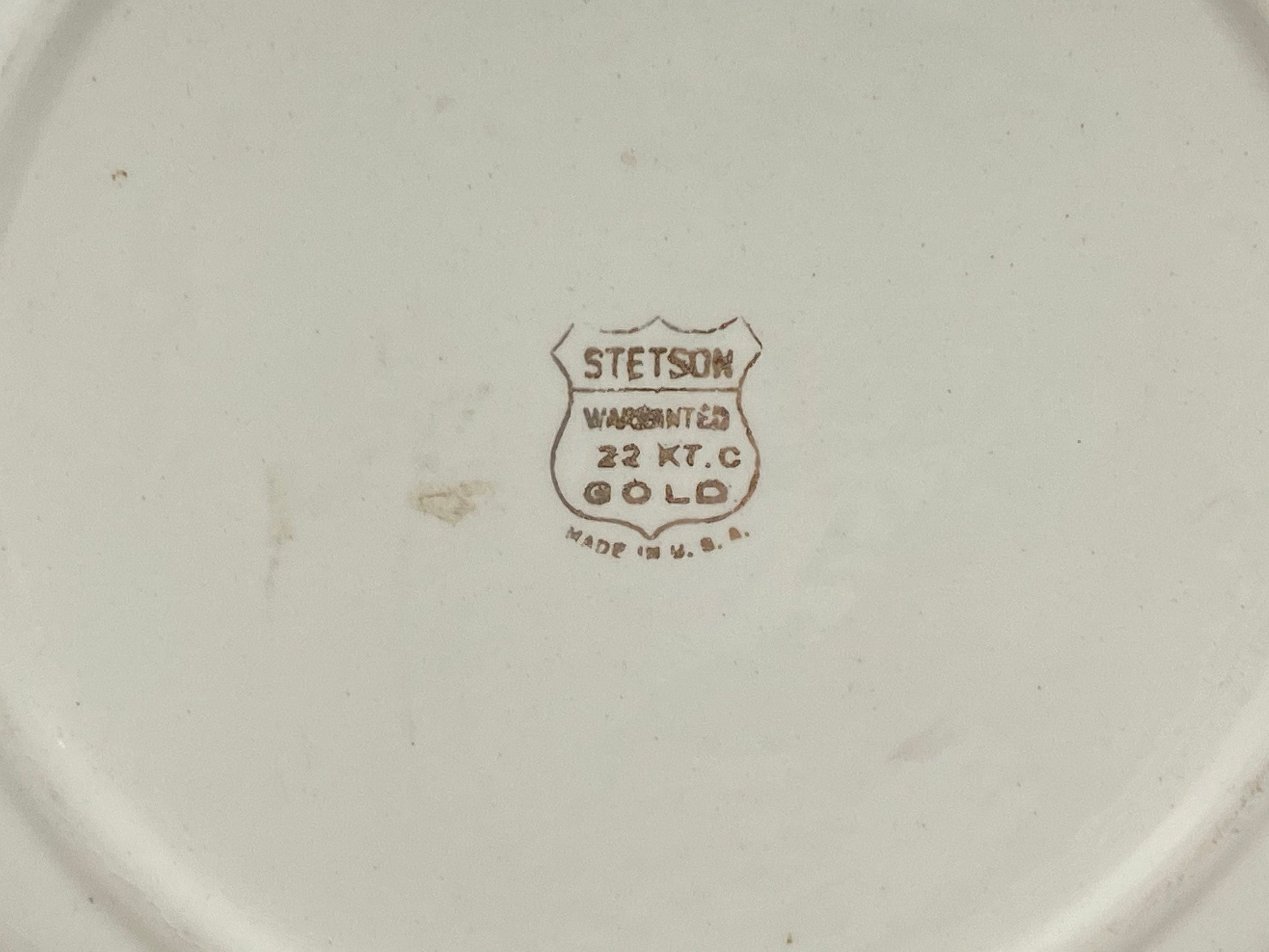 Vintage Stetson 22kt Gold Plate Bone China 8.25 Salad - Etsy