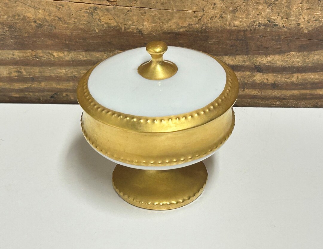 Antique Gold Gilt and White Hand Painted Q&E.G. Royal of Austria ...