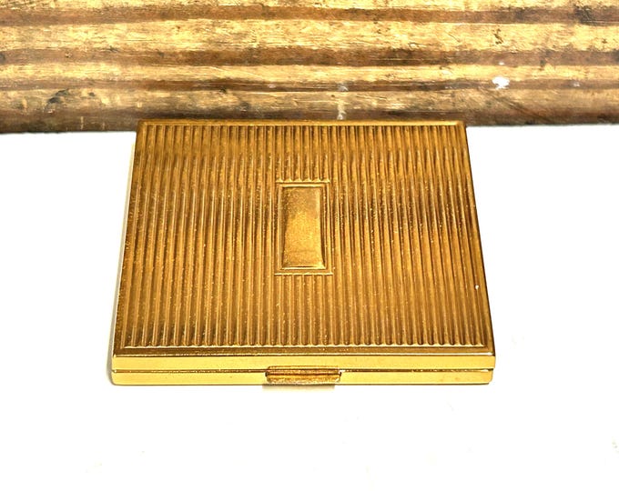 Vintage Evans Gold Monogrammed Compact, Vintage Powder Compact, Gold ...