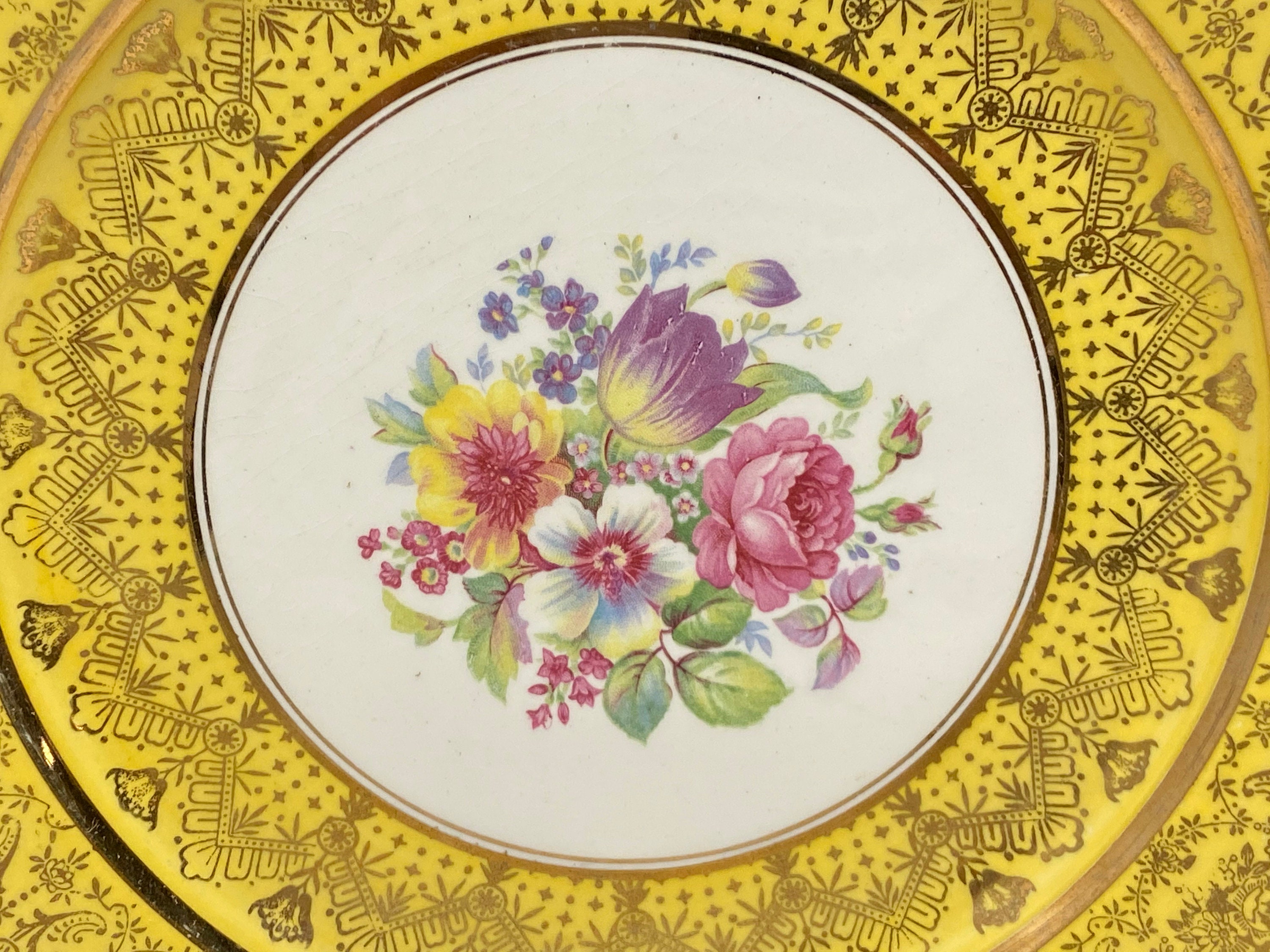 Vintage Stetson 22kt Gold Plate Bone China 8.25 Salad - Etsy