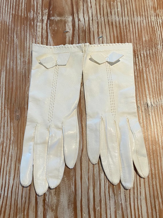 Off-white Leather gloves - Gem