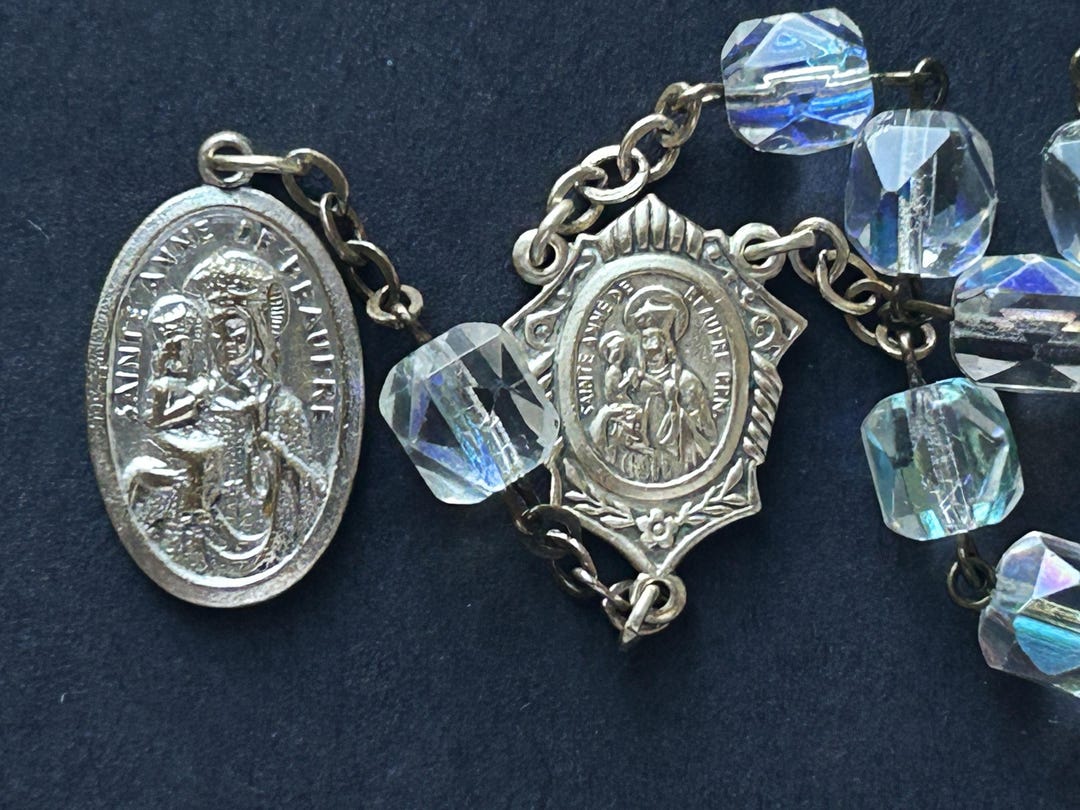 Vintage Little Chaplet of Saint Ann Rosary, Beads of St Anne, Vintage ...