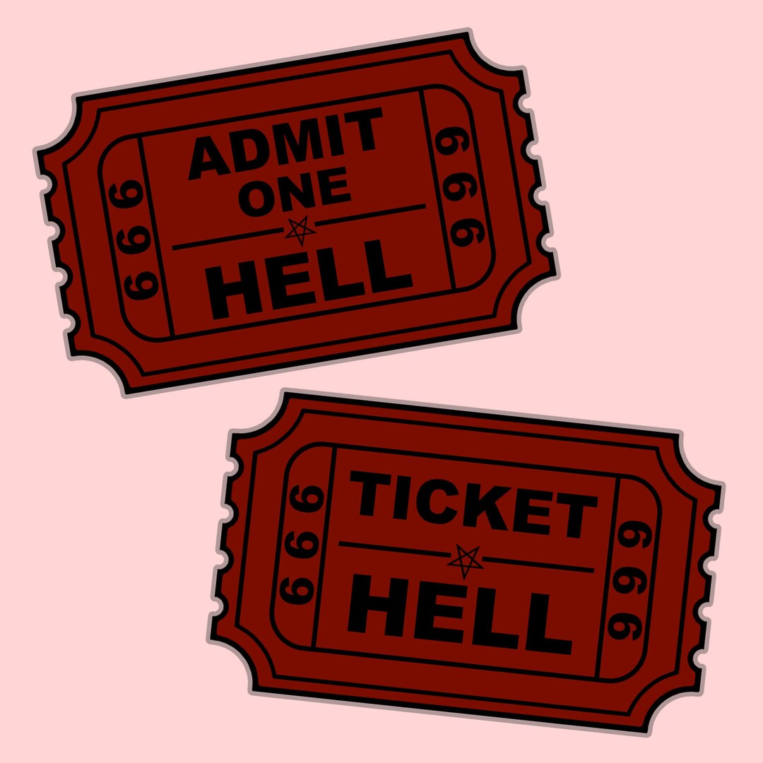 Ticket to Hell Stickers - Etsy