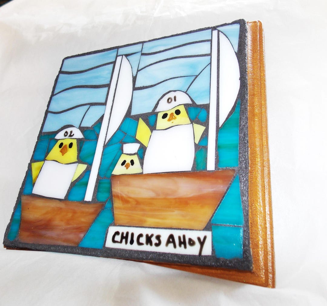 Chicks Ahoy Stained Glass Mosaic - Etsy