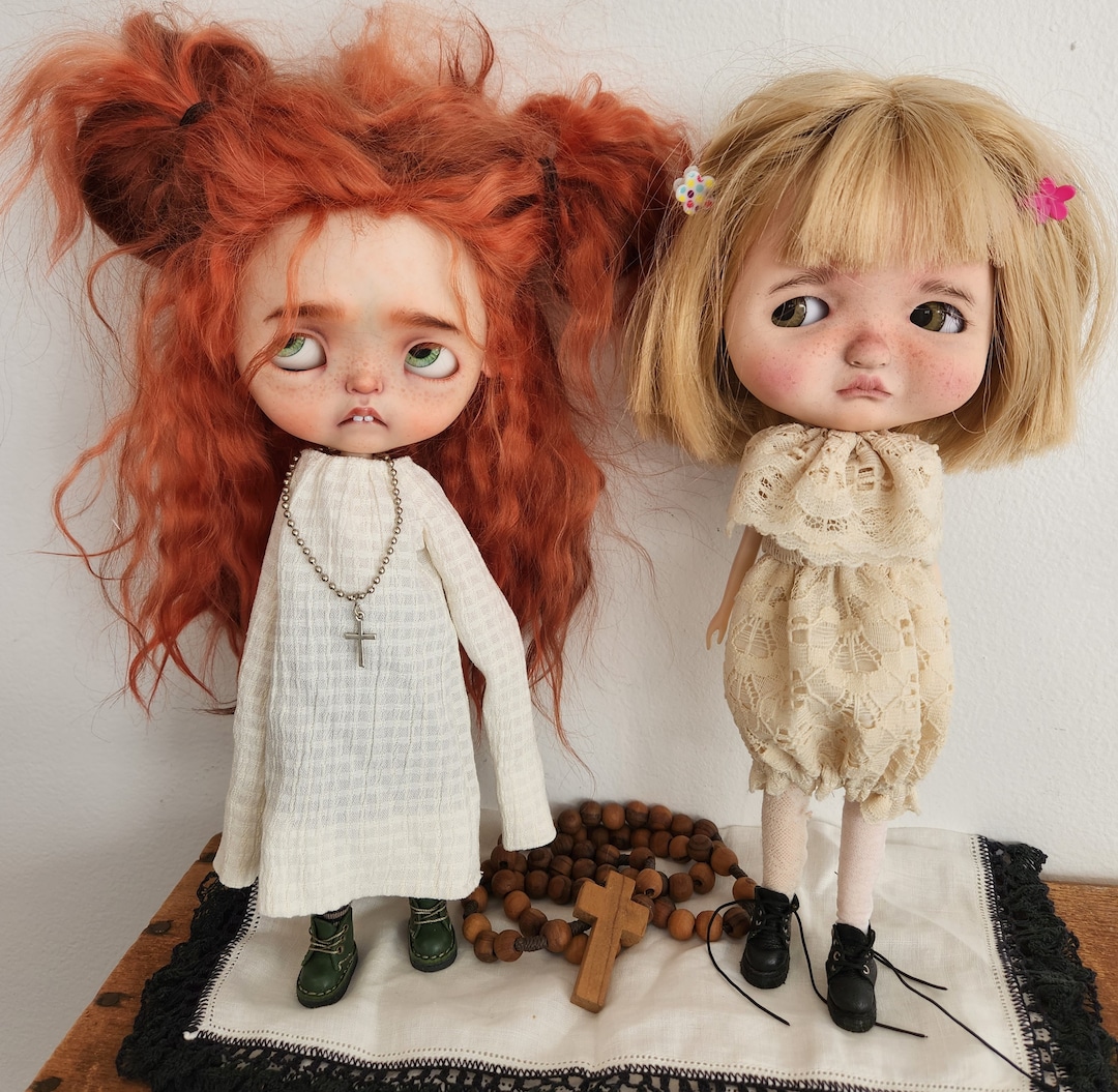 Handmade Goth Boho Lace Bubble Dress Doll Clothes Necklace Dress Outfit ...