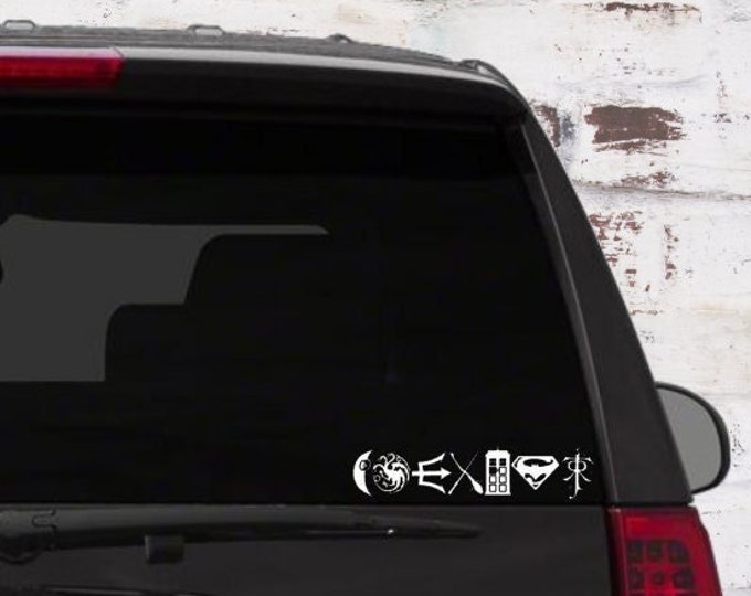 Fandom Coexist Decal | Coexist Decal | Fandom Decal | Nerdy Car Decal ...