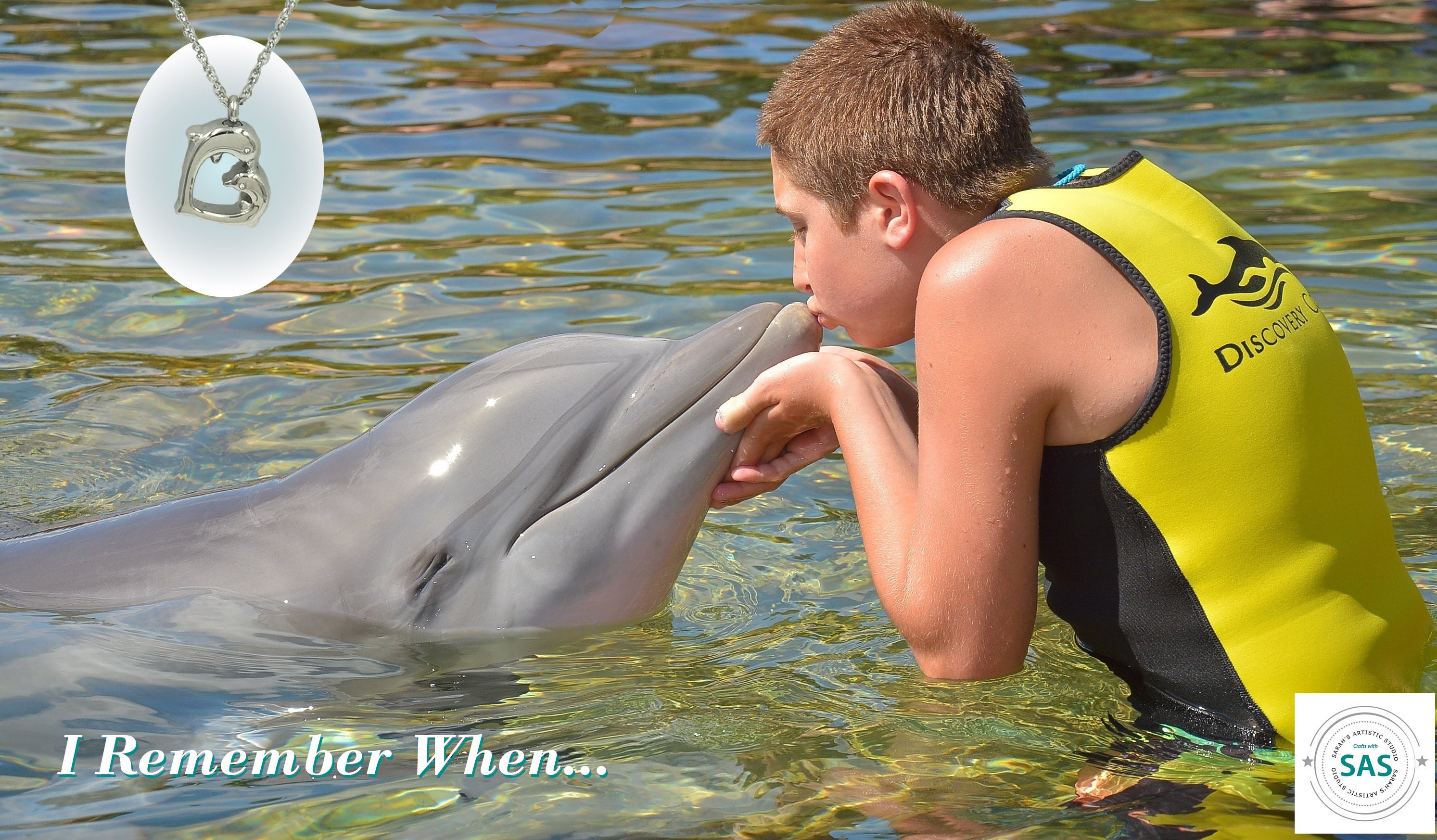 Dolphin Heart Cremation Urn Necklace. Dolphin Heart Pendant. Porpoise ...