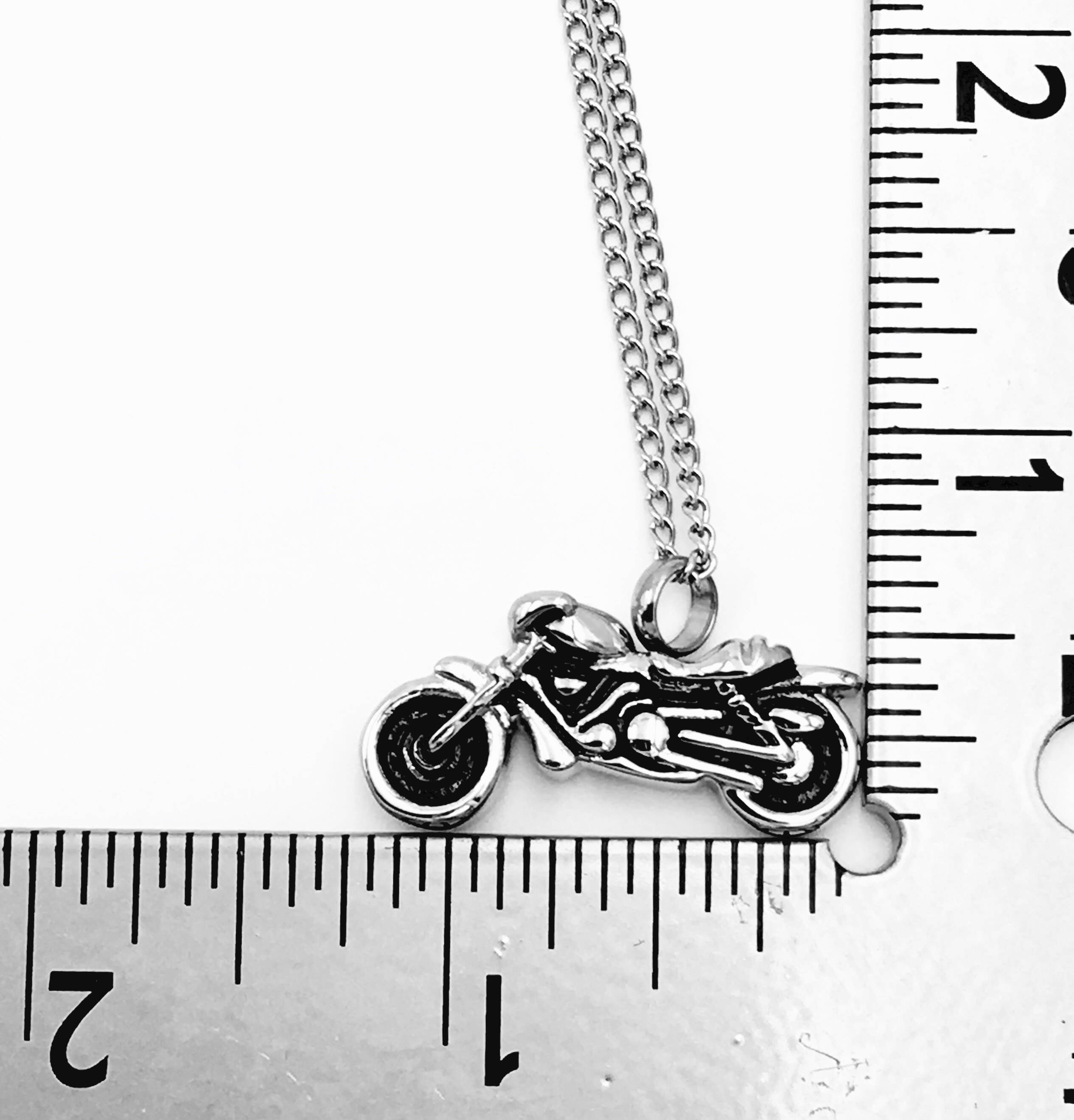 Motorcycle Memorial Cremation Urn Men's Necklace. Keep Family Members ...