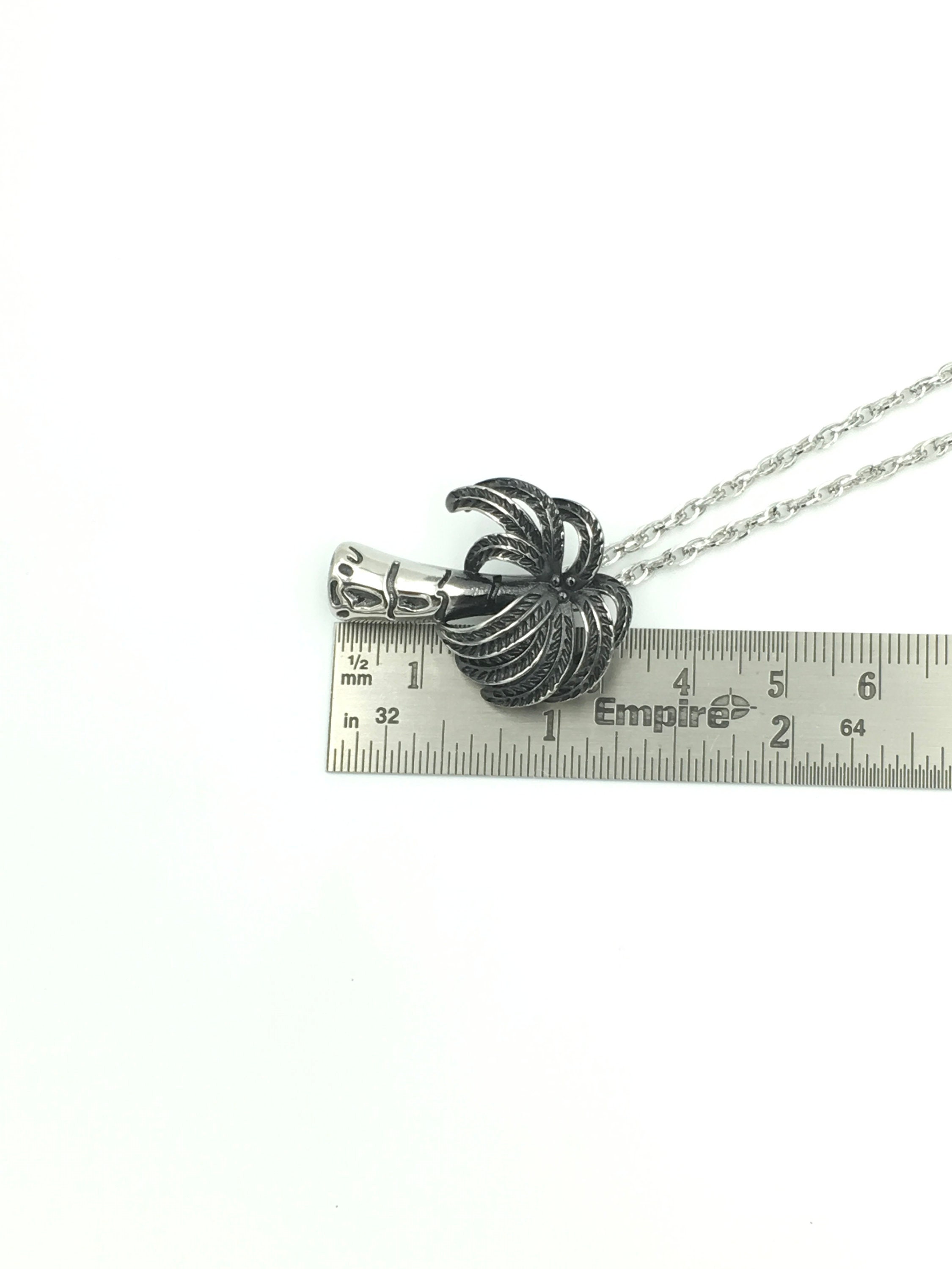 Palm Tree Memorial Cremation Urn Pendant. Engrave. Memorial Jewelry ...