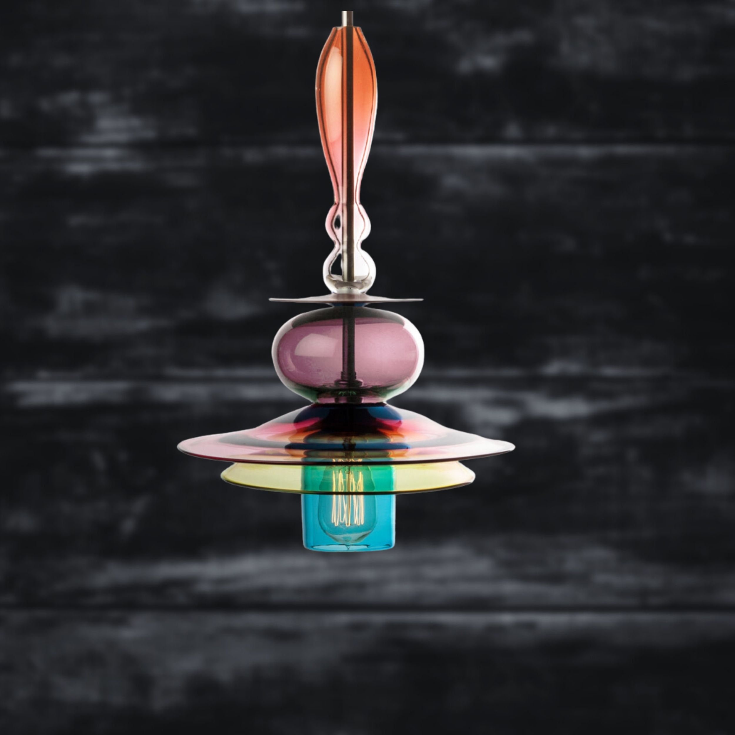 Blown Glass Pendant Light Modern Light Pendant blown Glass - Etsy