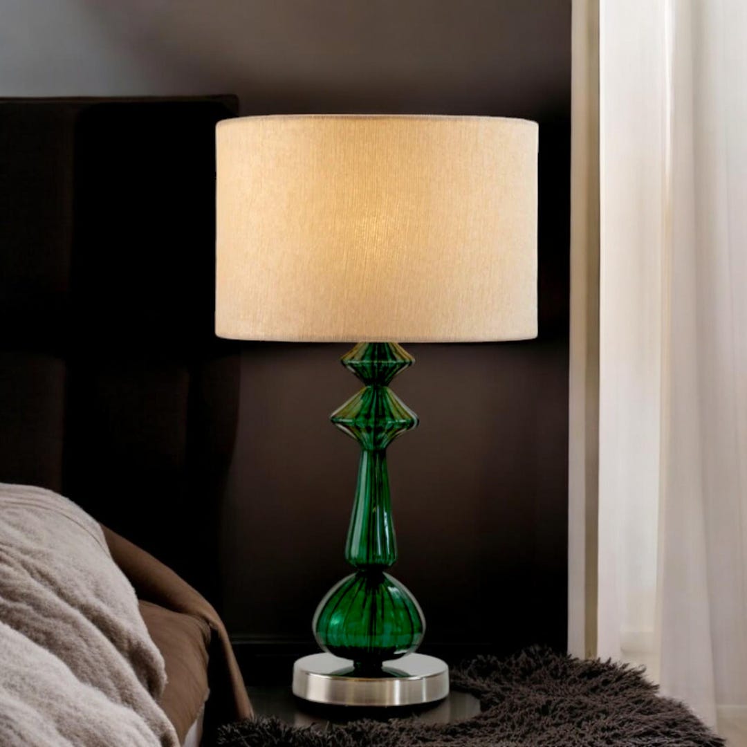 Handcrafted Glass Table Lamp - Elegant Home Centerpiece Gift ...