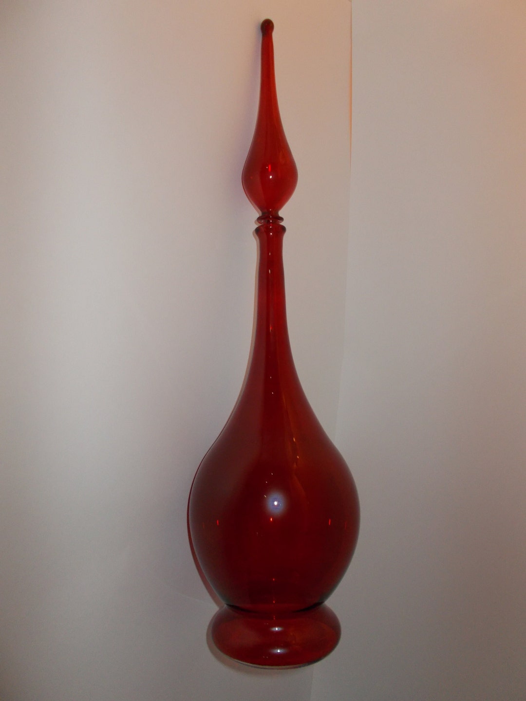 SPHERE Red GLASS VASE Modern Decanters Home Deco - Etsy
