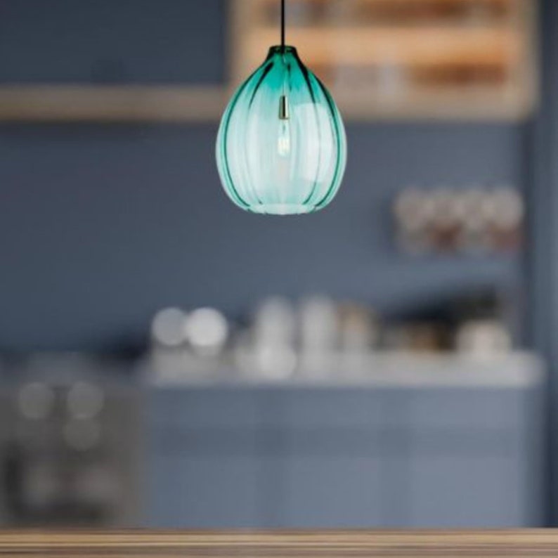 Blown Glass Pendant Light Modern Pendant Light Kitchen Island Light ...