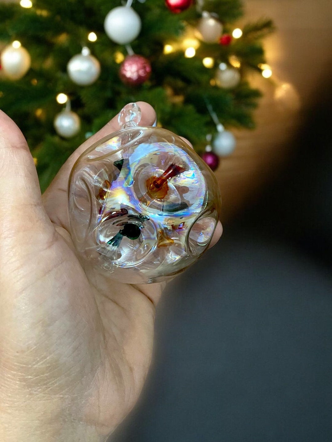 Handblown Multicolor Double Layer Glass Tree Topper - Egyptian ...