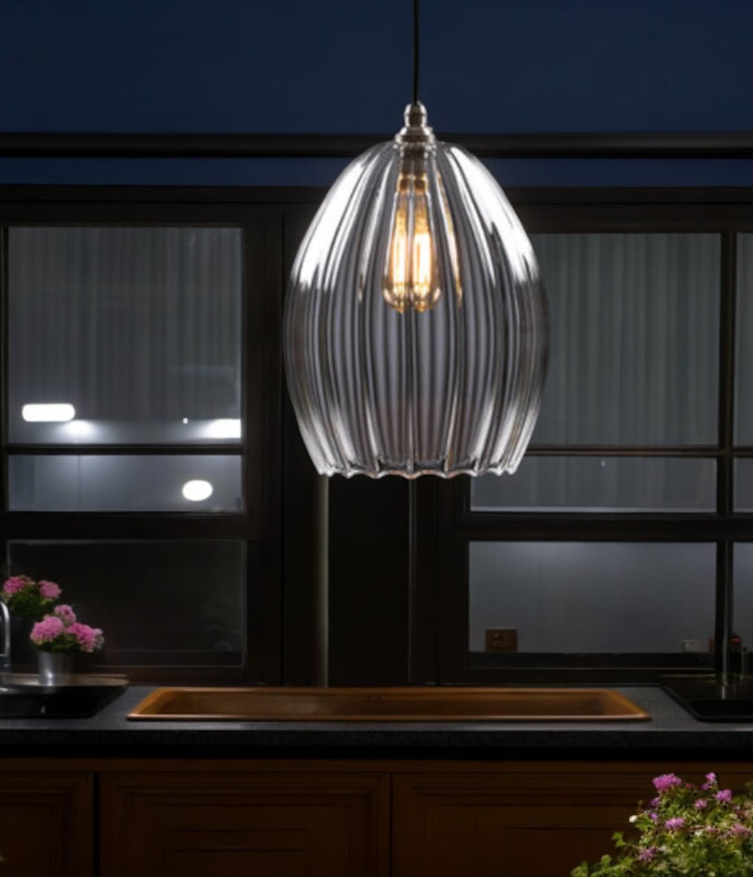 Blown Glass Pendant - Modern Pendants Lights - Kitchen Island Light ...