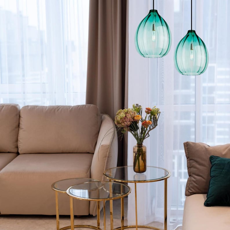Blown Glass Pendant Light Modern Pendant Light Kitchen Island Light ...