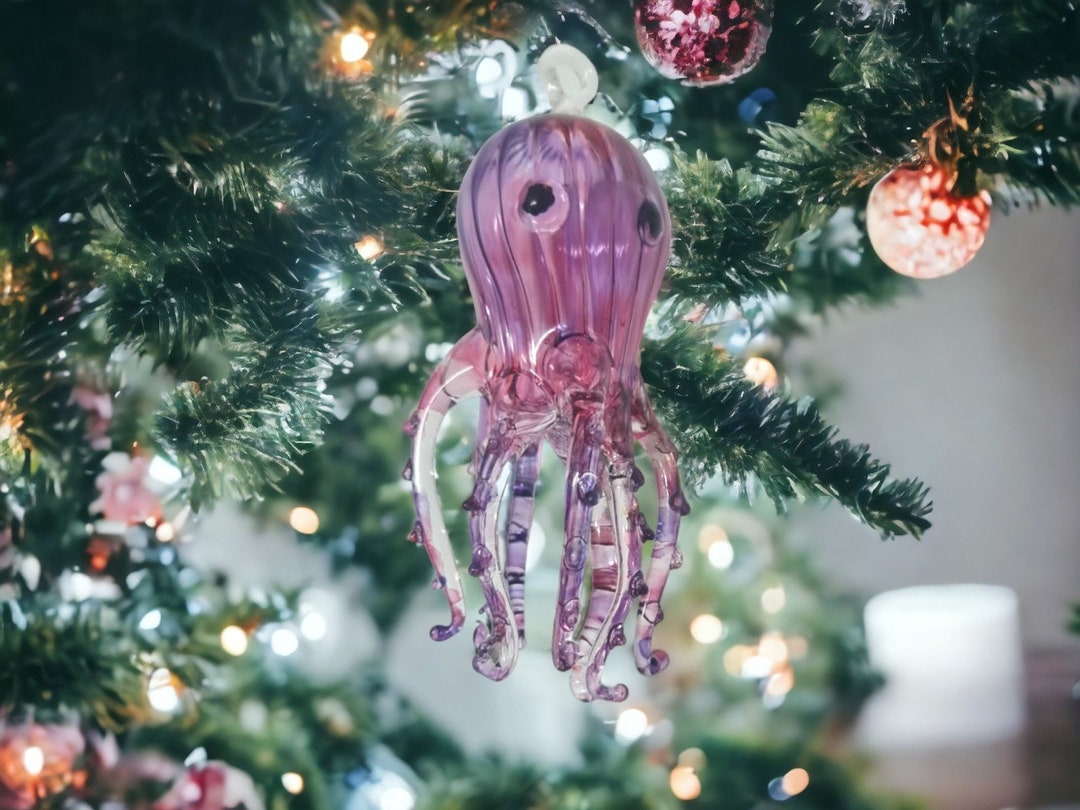 Handblown Glass Octopus Christmas Ornament - Exquisite Art Piece for ...