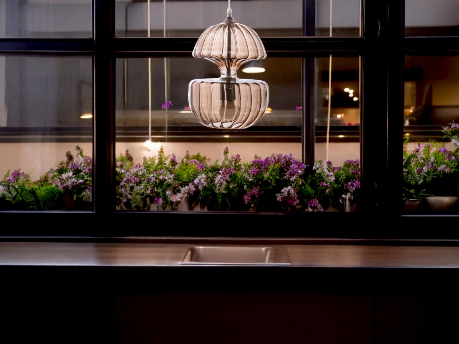 Artisan Handblown Glass Pendant Light - Modern Kitchen Island Lighting ...