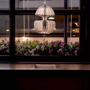 Artisan Handblown Glass Pendant Light - Modern Kitchen Island Lighting ...