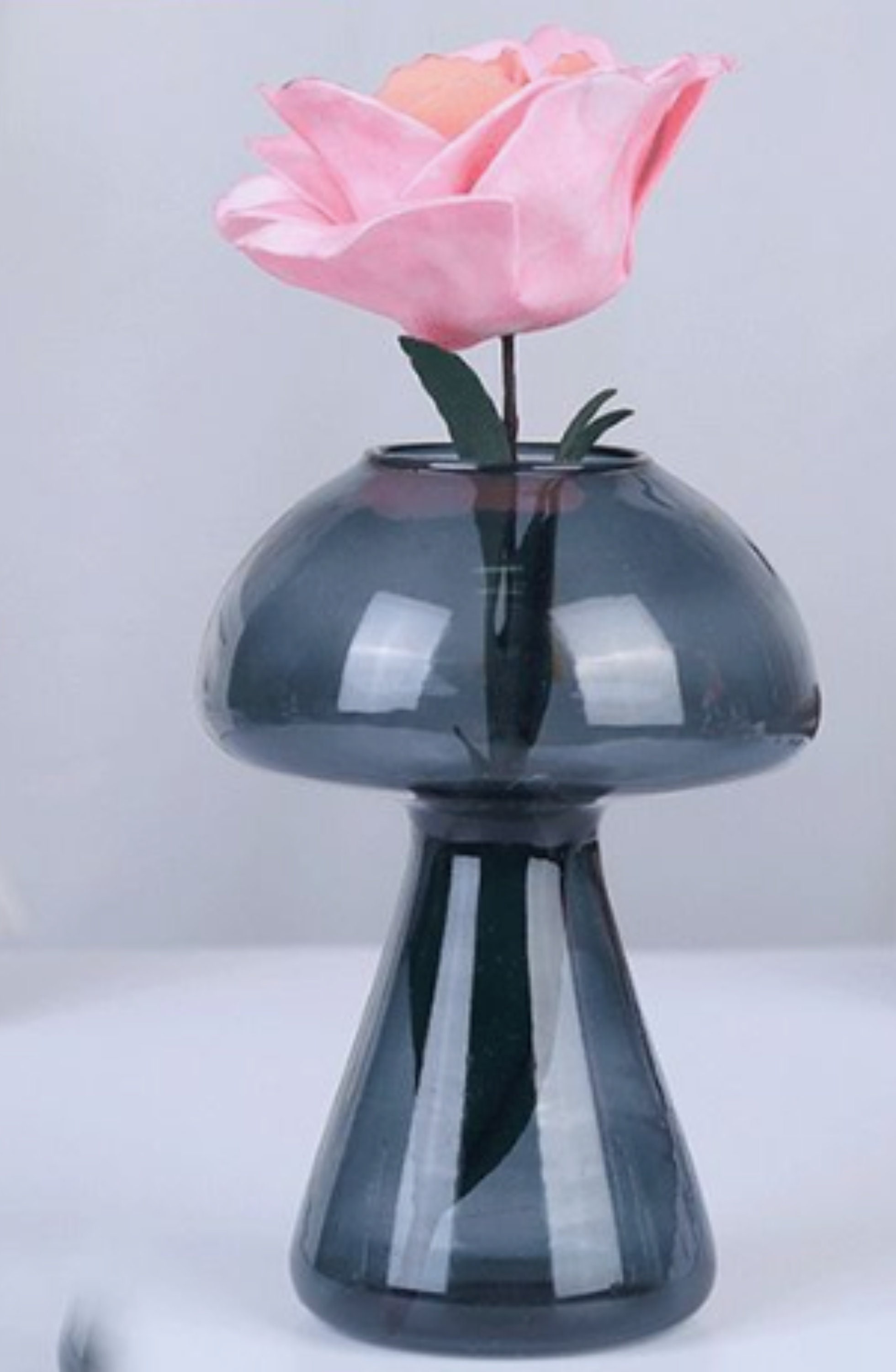 Set of 3 Handmade Whimsical Glass Mushroom Vase Set Mini Fungi Home ...