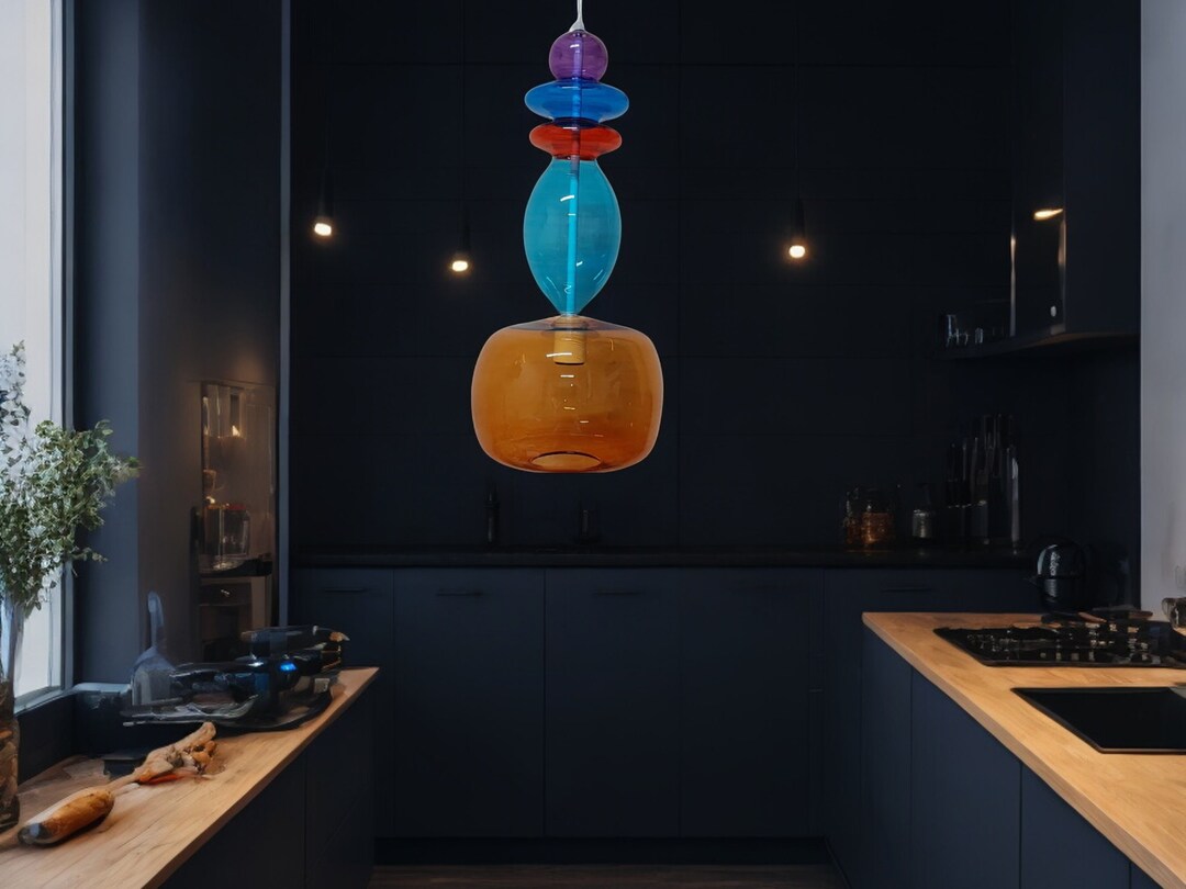 Colorful Glass Pendant Light-customizable Glass Hanging Lamp-modern ...