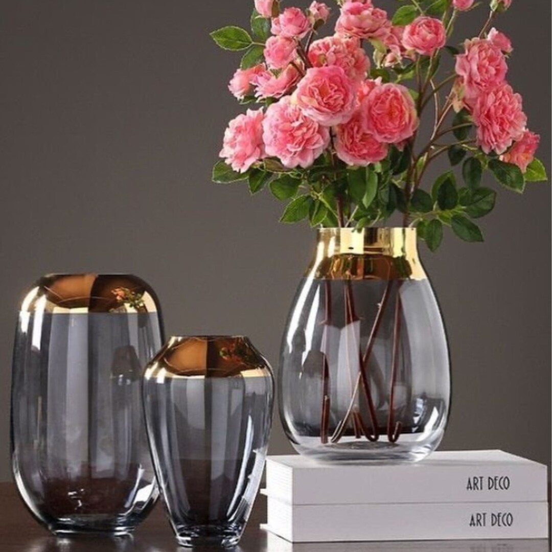 Set of 3 Art Deco Vases Exquisite Hand-blown Glassware for Vintage ...