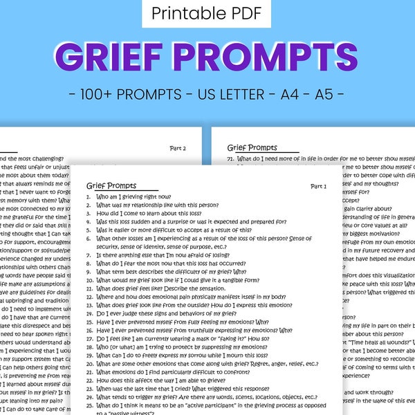 Grief Journal Printable - Etsy