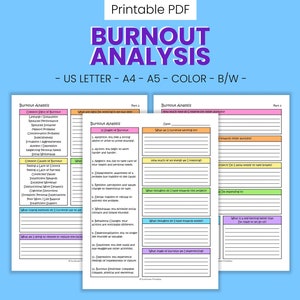Burnout Worksheets