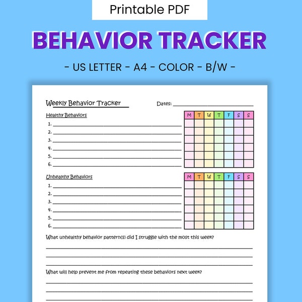 Behavior Reflection Worksheet - Etsy Behavior Reflection Worksheet - Etsy