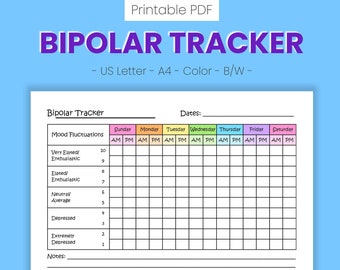 Bipolar Symptom Tracker - Etsy