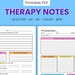 Therapy Note Taking Printable Worksheets Mental Illness - Etsy