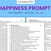 Happiness Journal Writing Prompts 100 Printable Questions - Etsy