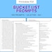Bucket List Journal Writing Prompts 100 Printable Questions, Manifest ...