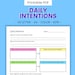 Daily Intention Printable Journal Prompts Mindful Living, Self ...
