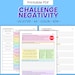 Challenge Negative Thinking Printable Worksheets Boost Self-esteem ...