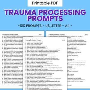 Grief Journal Writing Prompts 100 Printable Questions, Processing Loss ...