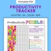 Productivity Tracking Printable Pixel Worksheet - Work Journal, Habit ...
